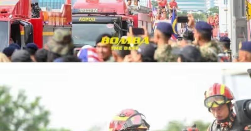 馬來西亞慶祝遊行「全場最有型」：ABANG BOMBA！肌肉男高舉「愛你緊緊」布條